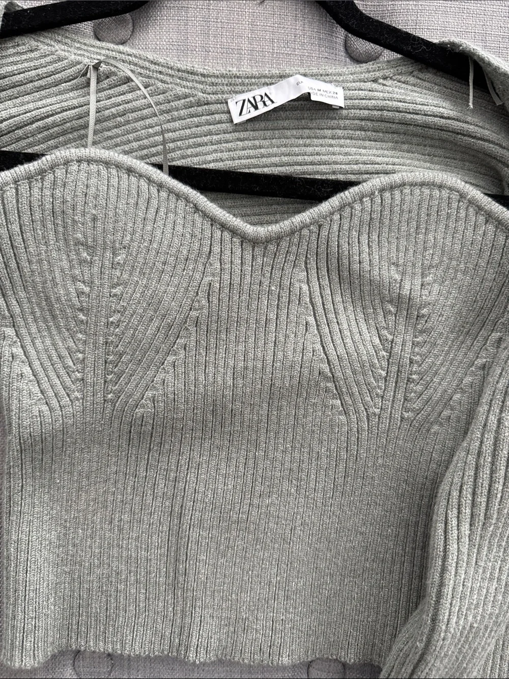 Zara | Sweaters | Zara Ribbed Bustier Sweater And Matching Shrug In ...